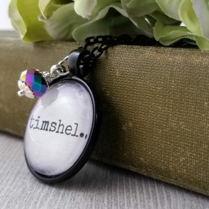 John Steinbeck Literary Quote, Timshel, Glass Pendant Necklace ...