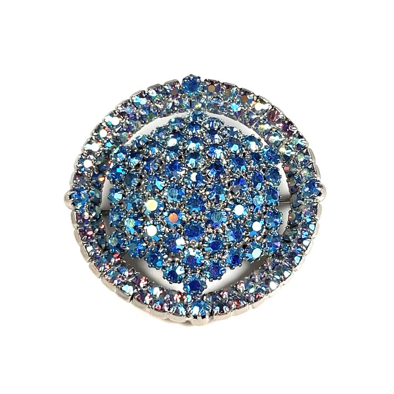 Blue Rhinestone Pin - Etsy