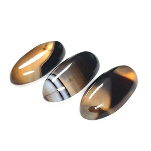 Brown Root Beer Striped Agate Oval Cabochon, Oval Banded Agate Cab ...