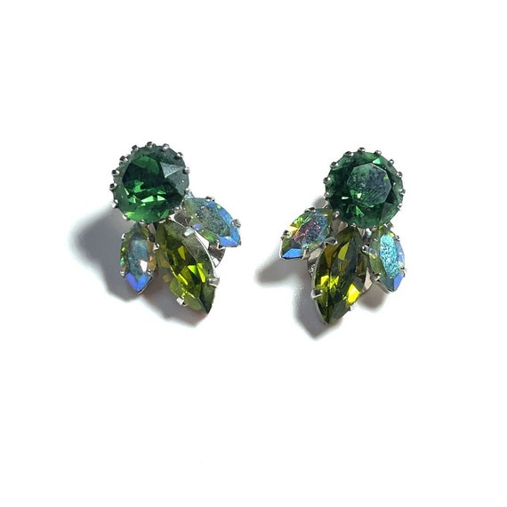 Vintage Shades of Green Rhinestone Made in Austria Ro… - Gem