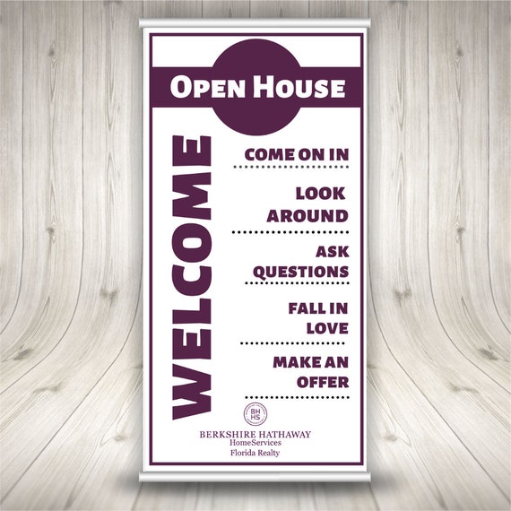 Printable/Open House Banner / Berkshire Hathaway Home Services | Etsy