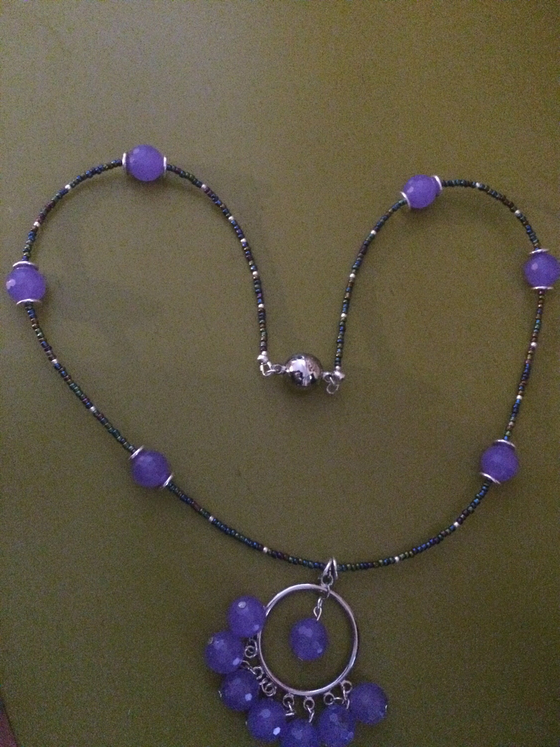 Totally Touchable Blue-violet and Silver Necklace - Etsy