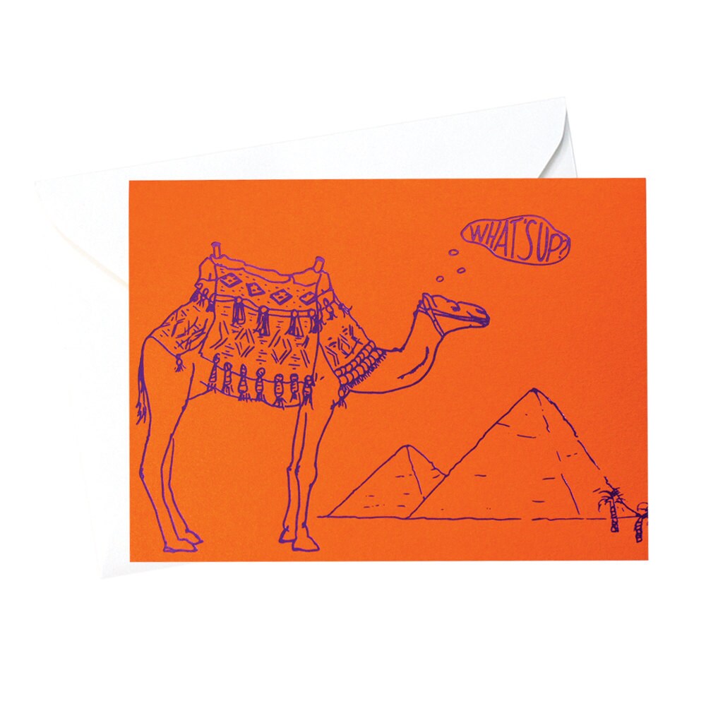 What's up Camel/everyday Card/just Because/purple Camel/purple Foil ...