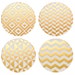 Golden Pattern Coaster Set/gold Foil Coasters/coasters/boxed Coaster ...