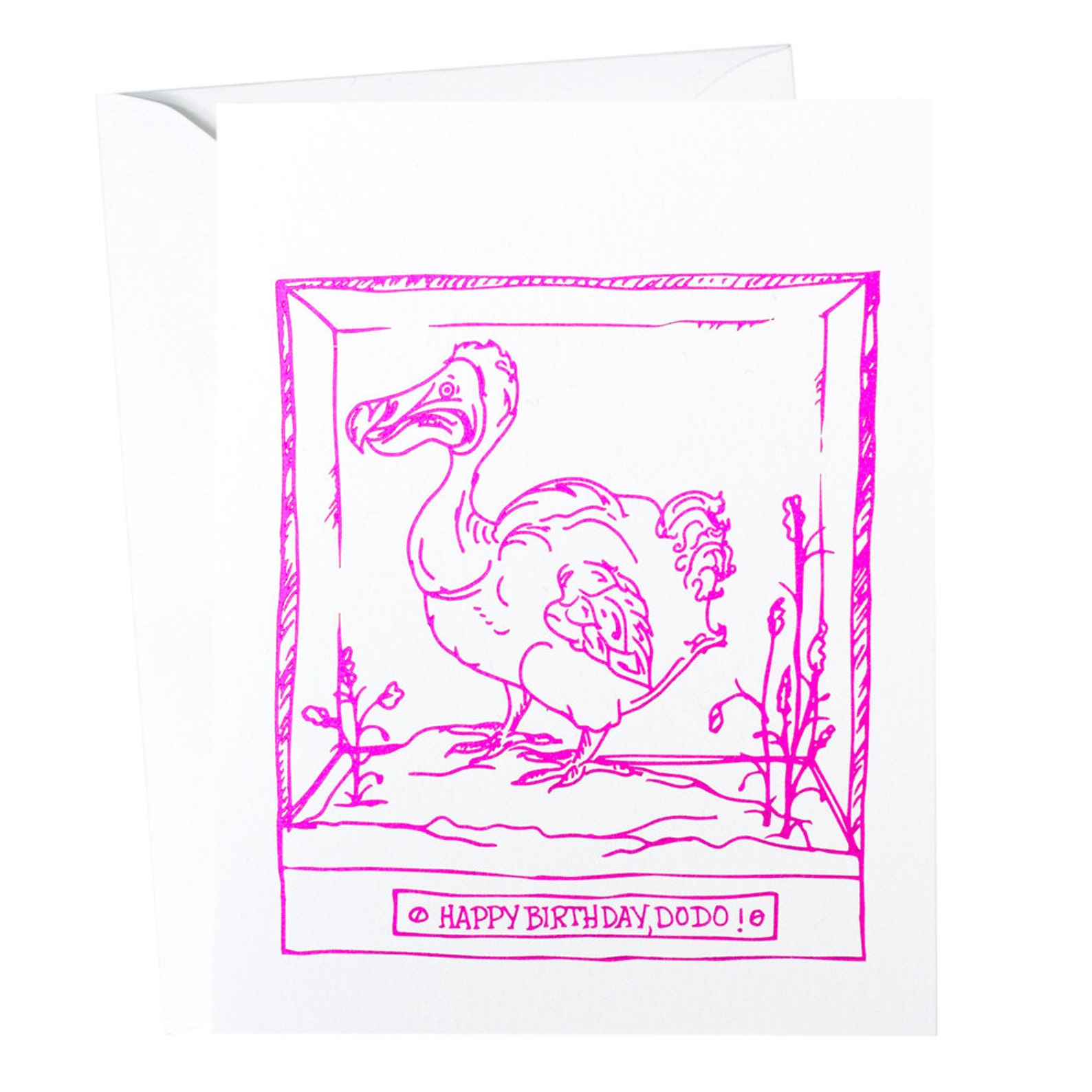 Dodo Bird Birthday, Dodo Birthday Card, Funny Birthday, Pink Foil ...