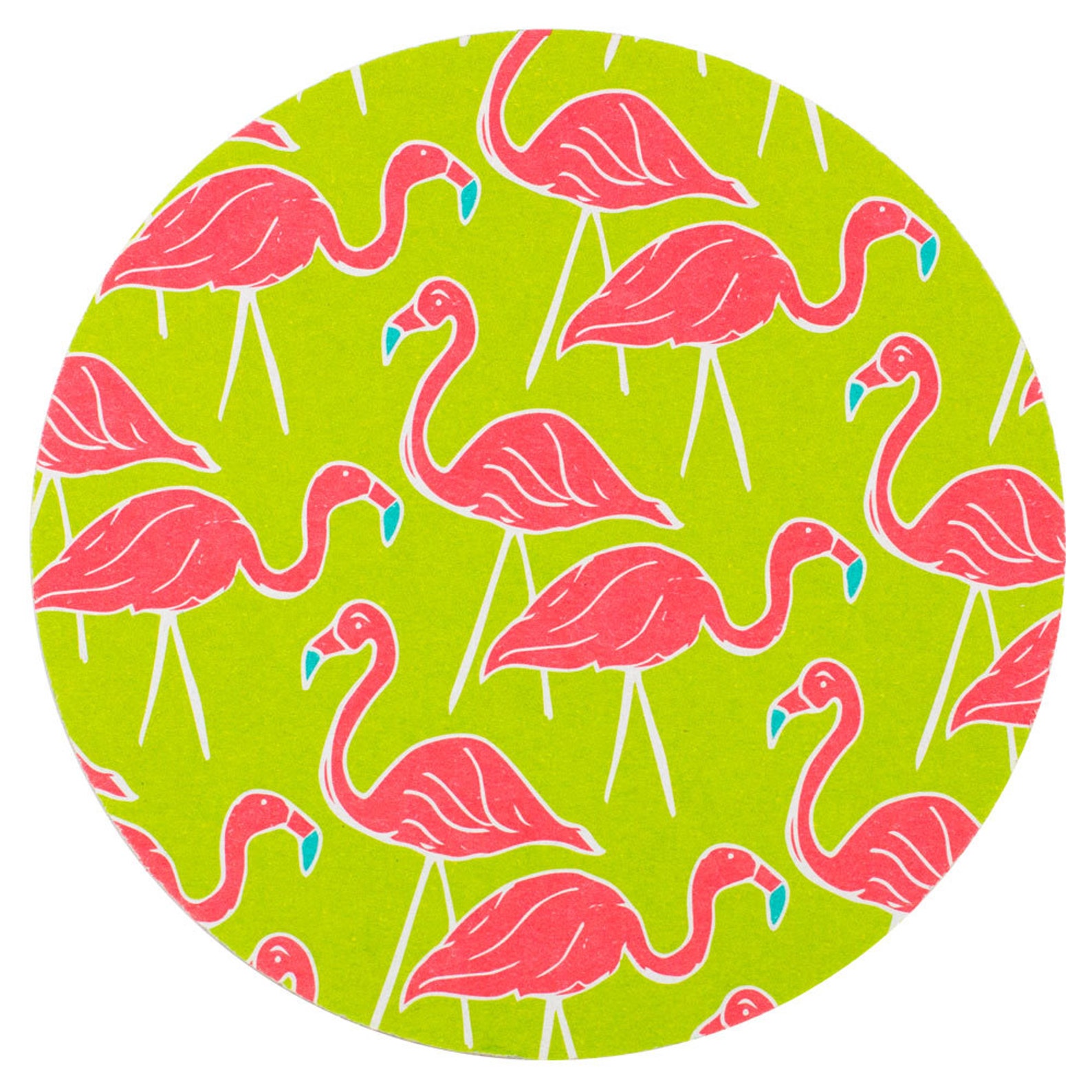 Flamingos Coaster Set, Flamingo Coaster, Reusable Coasters, Flamingos ...