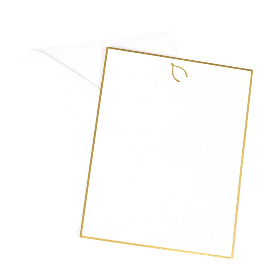 Wishbone Flat Note Card/gold Foil Flat Notes/gold Foil Wishbone/gold ...