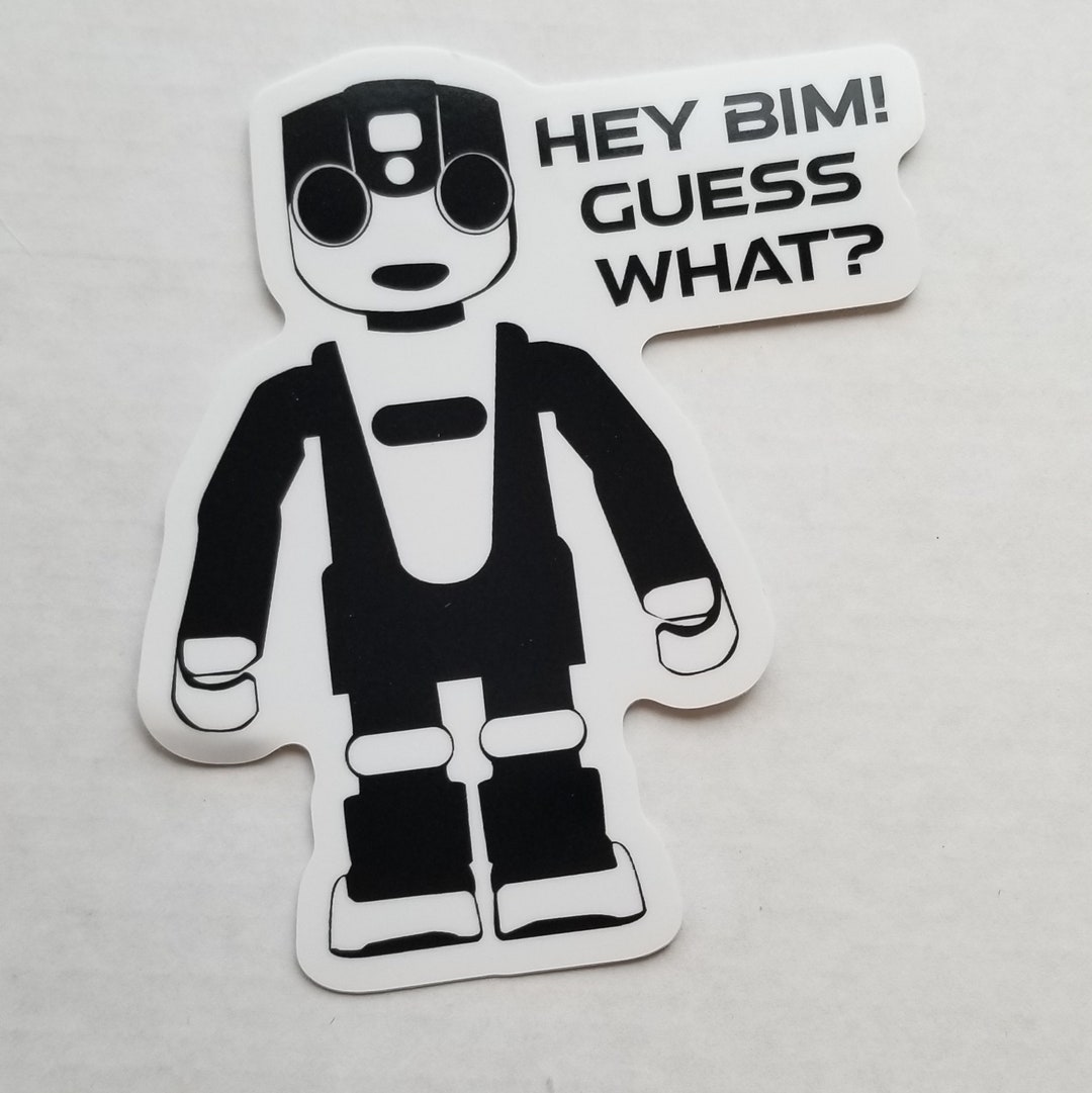 Hey Bim Guess What Small Vinyl Waterproof Sticker Stickers Gifts Under ...