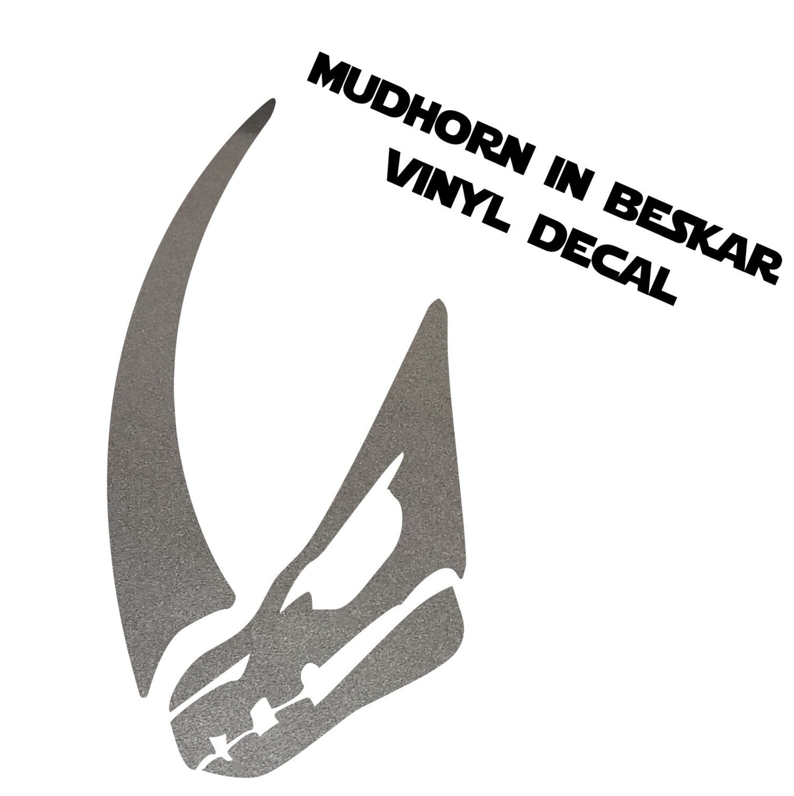 Mud Horn Mudhorn Signet Vinyl Decal Bumper Sticker in Beskar Color ...
