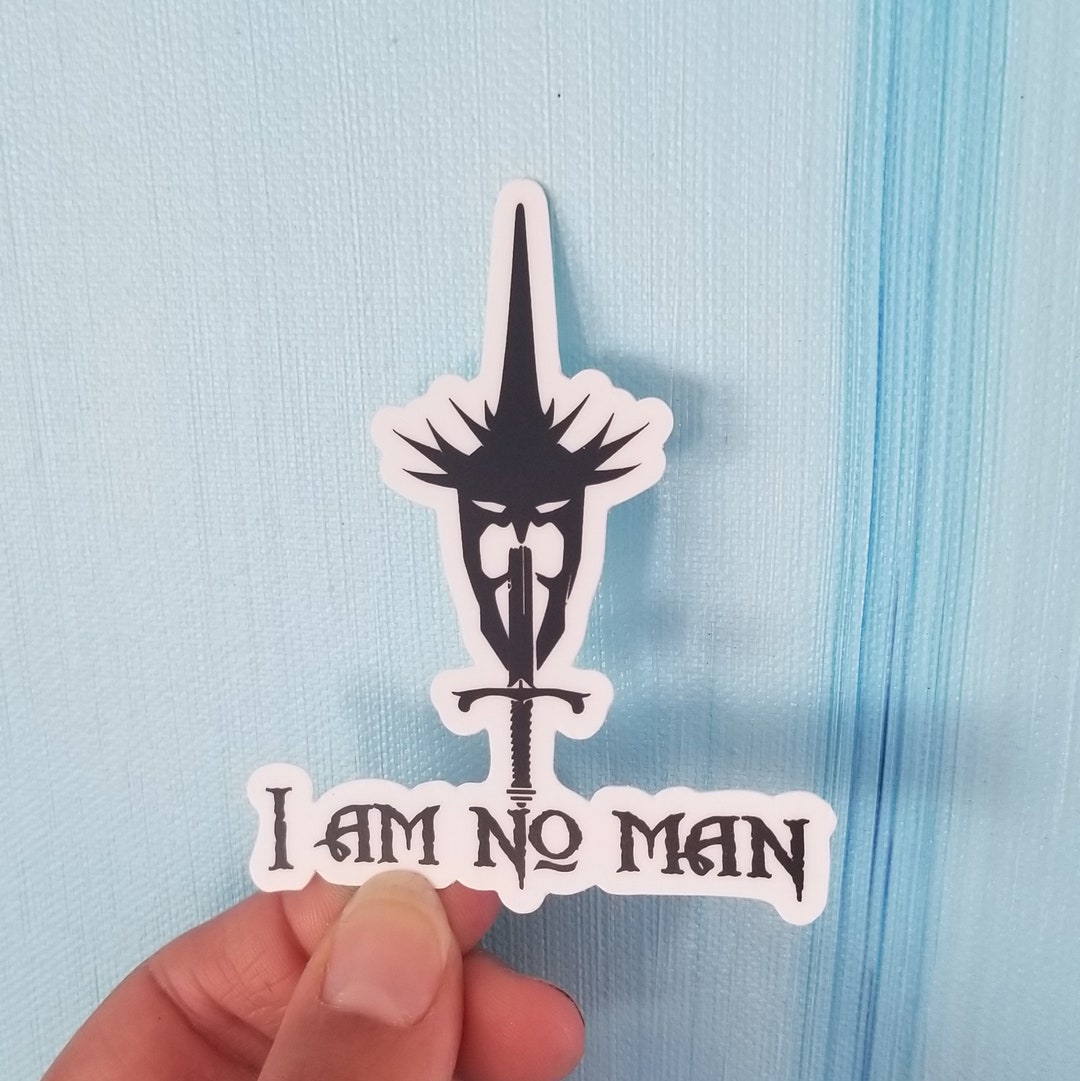 Easter I Am No Man Small Vinyl Waterproof Sticker Stickers LOTR Gifts ...