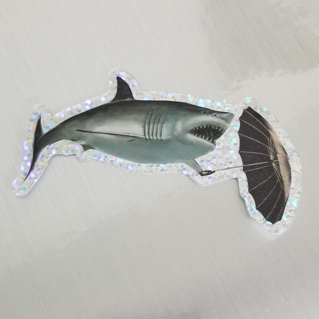 Stocking Stuffer Shark Sticker Small Vinyl Waterproof Sticker - Etsy