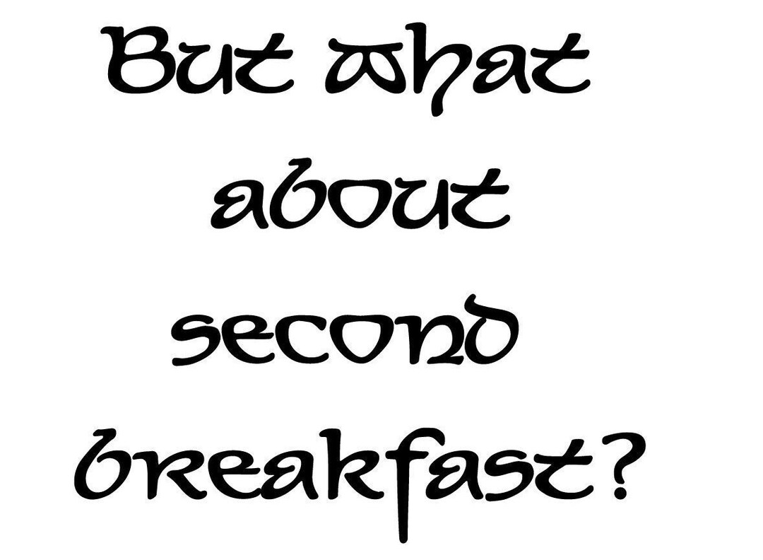 Second Breakfast Decal Sticker Stickers LOTR Gifts Valentine Gift - Etsy