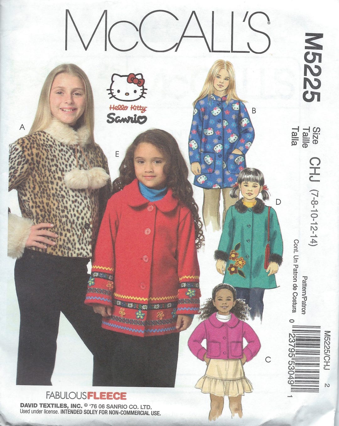 Mccall's - Hello Kitty - Sewing Pattern M5225 - Etsy