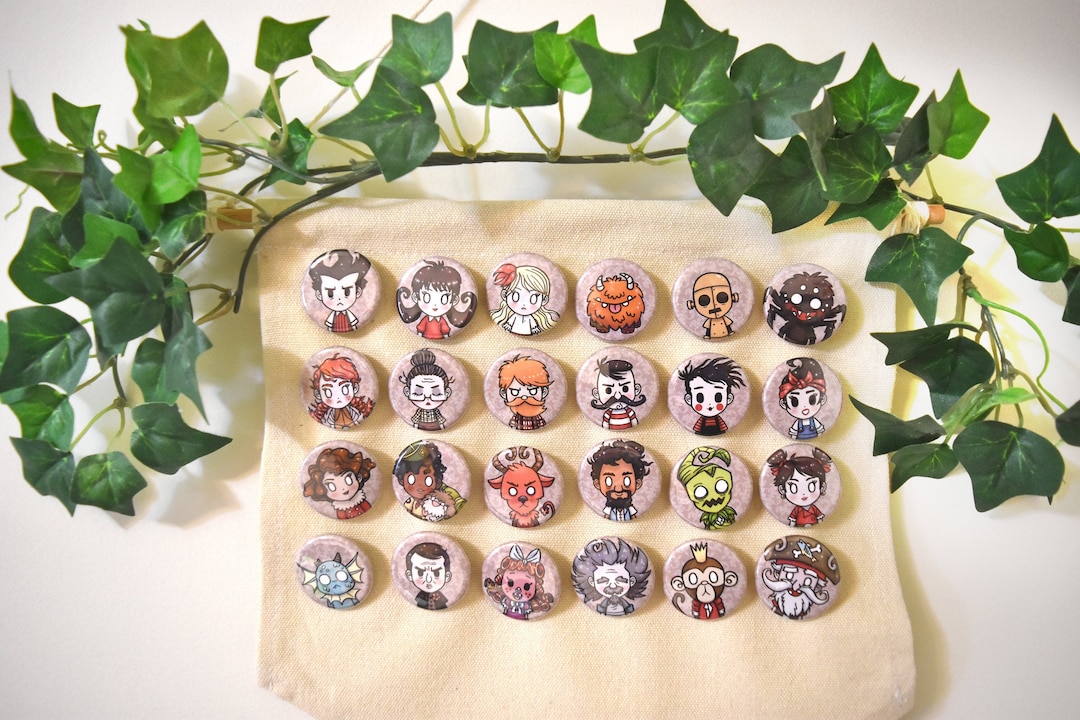 Don't Starve Together Buttons: Handmade Character Pins, Kawaii Gamer ...