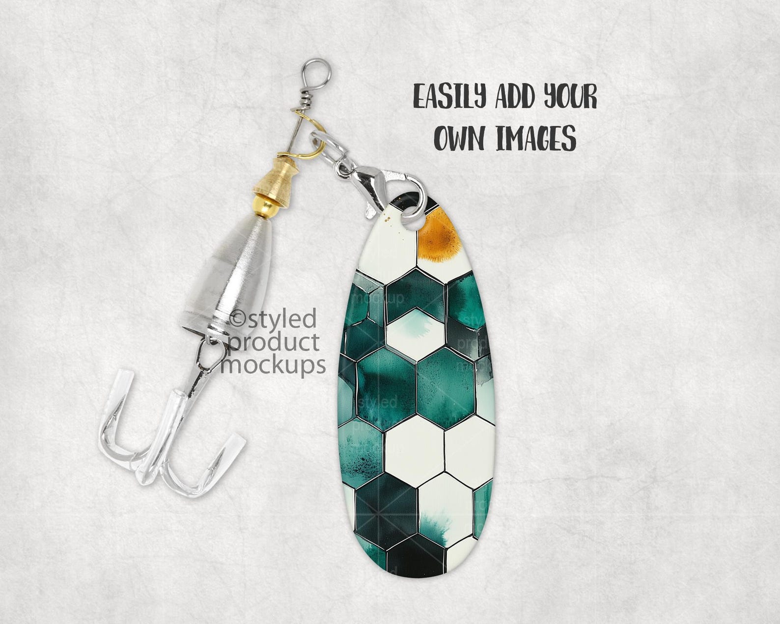 Dye Sublimation Fishing Lure Mockup | Add Your Own Image and Background ...