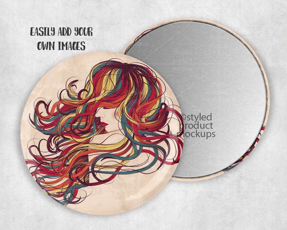 Flat Back Button Mockup Template With Front and Back View - Etsy