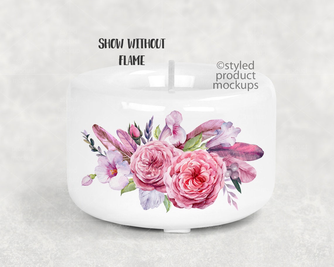 Dye Sublimation Small Ceramic Tea Light Candle Holder Mockup - Etsy