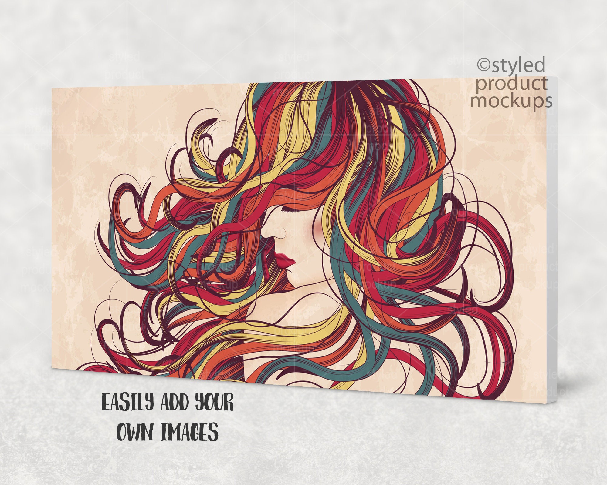 Painted or Raw Wood Panel Mockup | Add Your Own Image and Background - Etsy