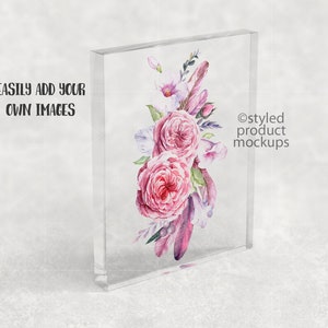 Dye Sublimation or Vinyl 8x10 Inch Acrylic Plaque Vertical Mockup | Add ...