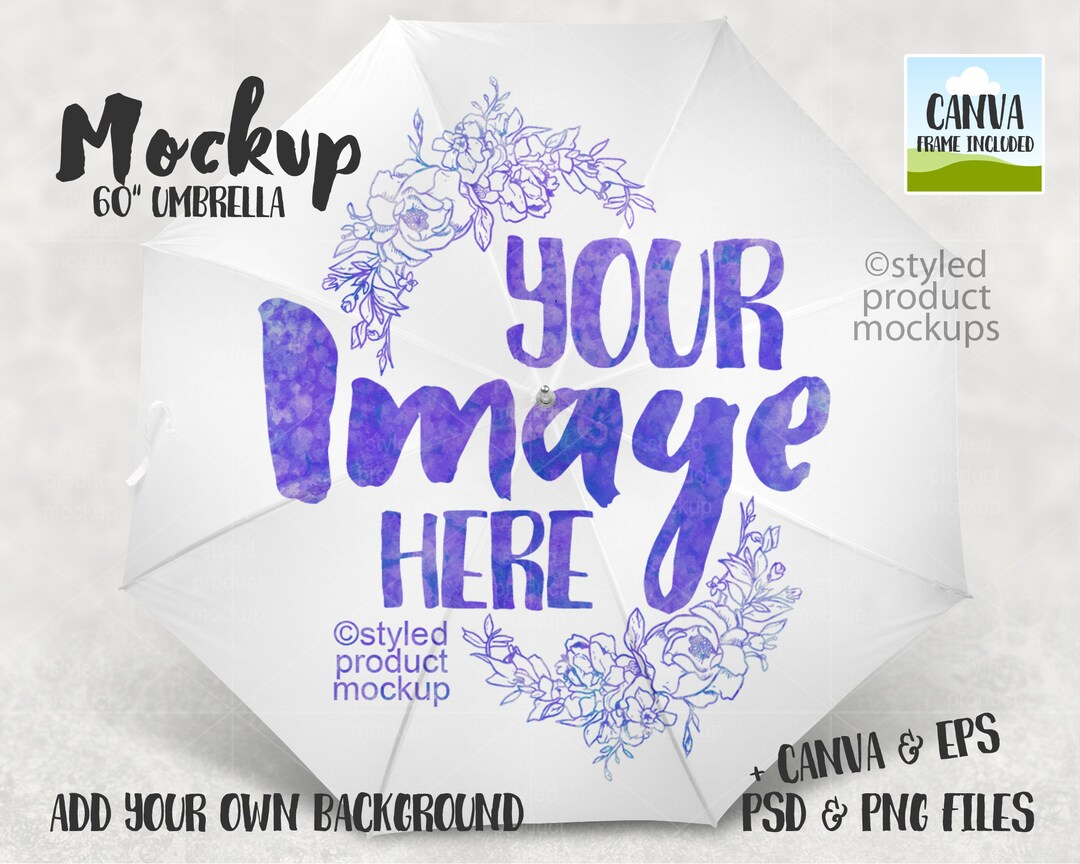 Dye Sublimation Umbrella Mockup | Add Your Own Image and Background ...