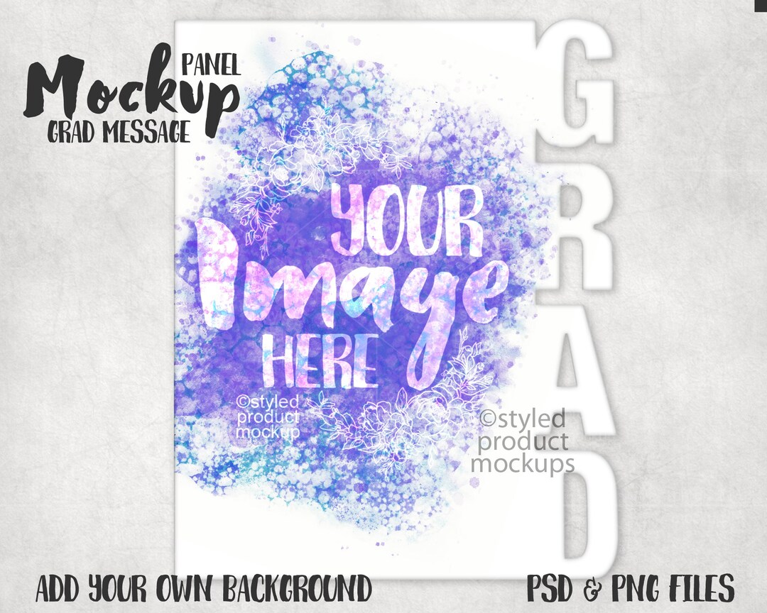 Dye Sublimation Grad Message Frame Panel Mockup | Add Your Own Image ...