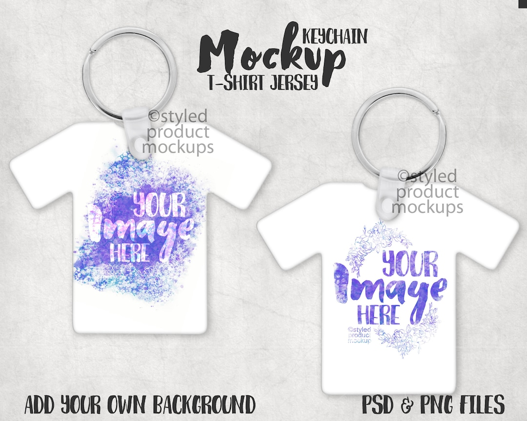Dye Sublimation T-shirt Jersey Keychain Mockup | Add Your Own Image and ...