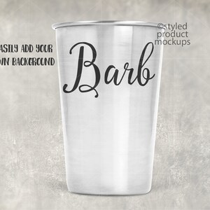 Dye Sublimation 17 Oz Stainless Steel Beer Pint Tumbler Mockup | Add ...