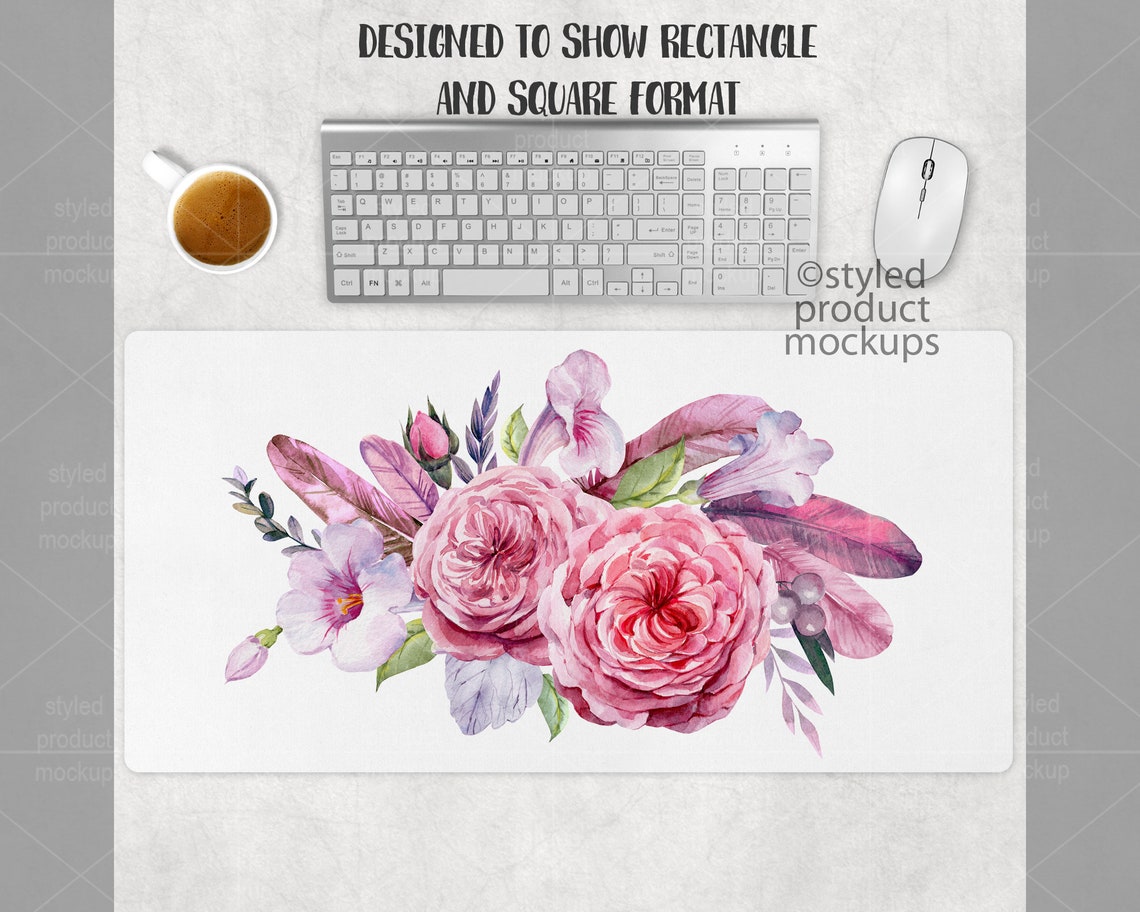 Dye Sublimation 18x36 Inch Gaming Desk Mat Mockup | Add Your Own Image ...