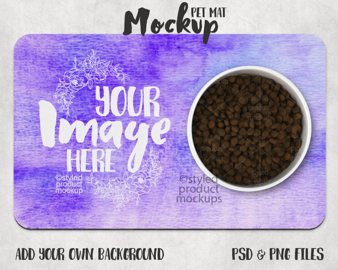 Dye Sublimation Pet Mat Mockup Template Add Your Own Image and ...