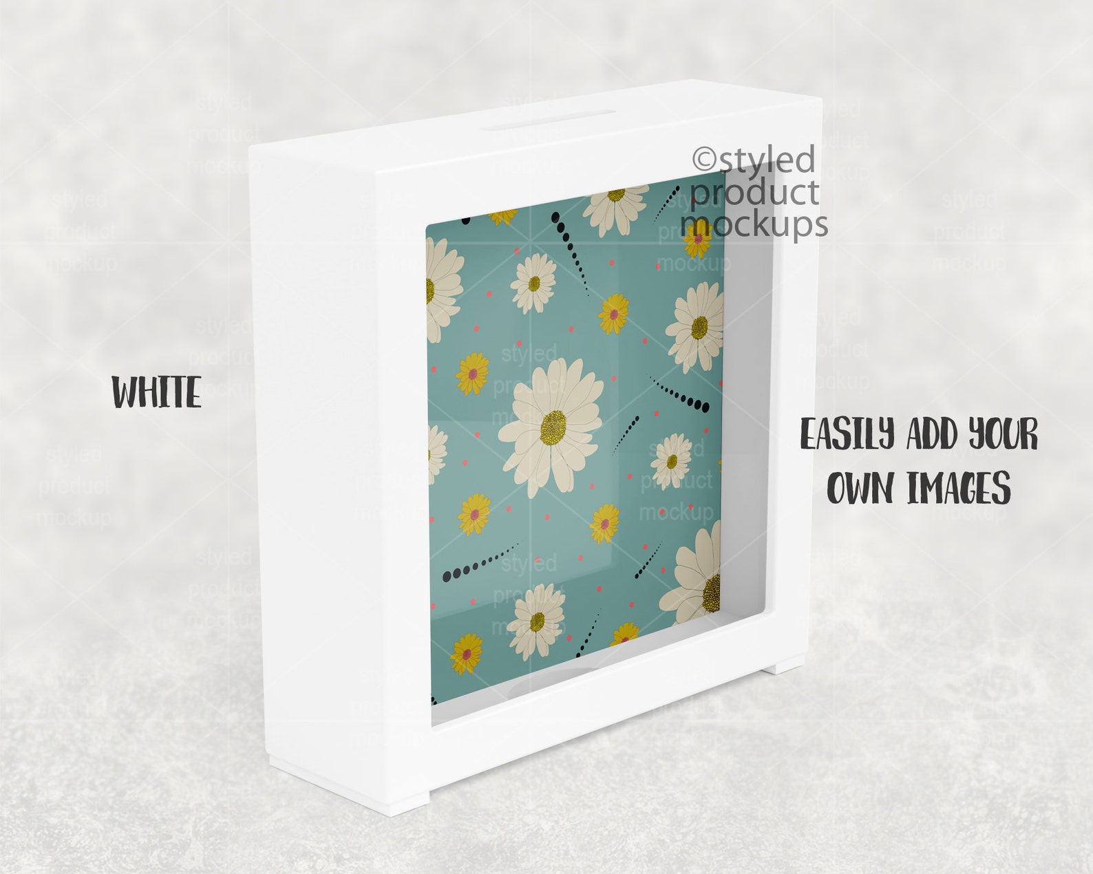 Dye Sublimation Shadow Bank Box Mockup Add Your Own Image - Etsy