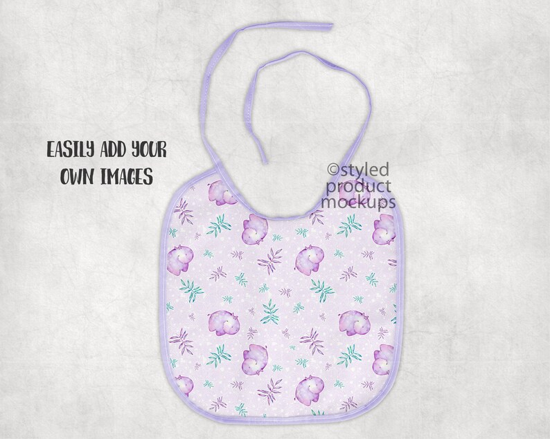 Dye Sublimation Baby Bib With Color Edge Border Mockup Add - Etsy