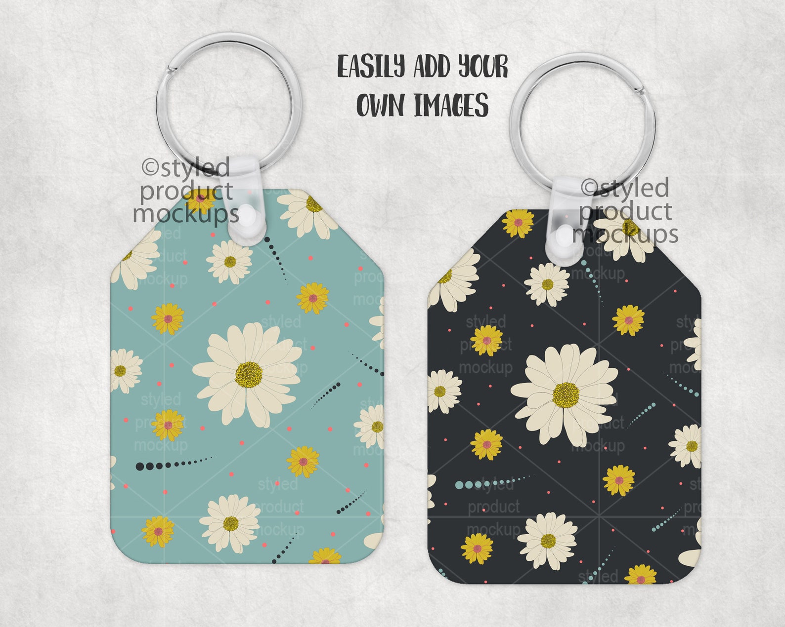 Dye Sublimation Tag Shaped 4906 Keychain Mockup Add Your Own - Etsy