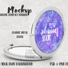 Dye Sublimation Round Metal Compact Mirror Mockup Add Your Own Image ...