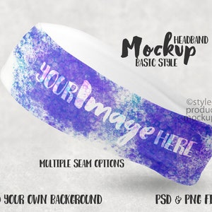 Dye Sublimation Basic Headband Mockup Add Your Own Image and Background ...
