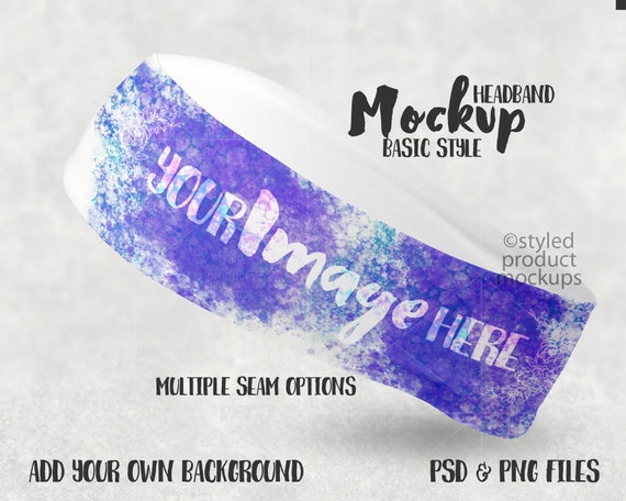 Dye Sublimation Basic Headband Mockup Add Your Own Image and - Etsy
