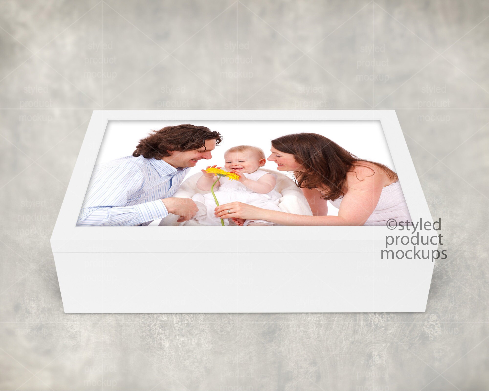 Dye Sublimation White Coated Wood Keepsake Box Mockup Add - Etsy
