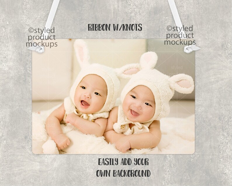 Dye Sublimation A4 Aluminum Hanging Sign Mockup | Add Your Own Image ...