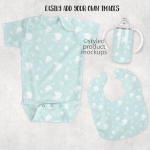 Dye Sublimation Baby Gift Set Mockup | Add Your Own Image and ...