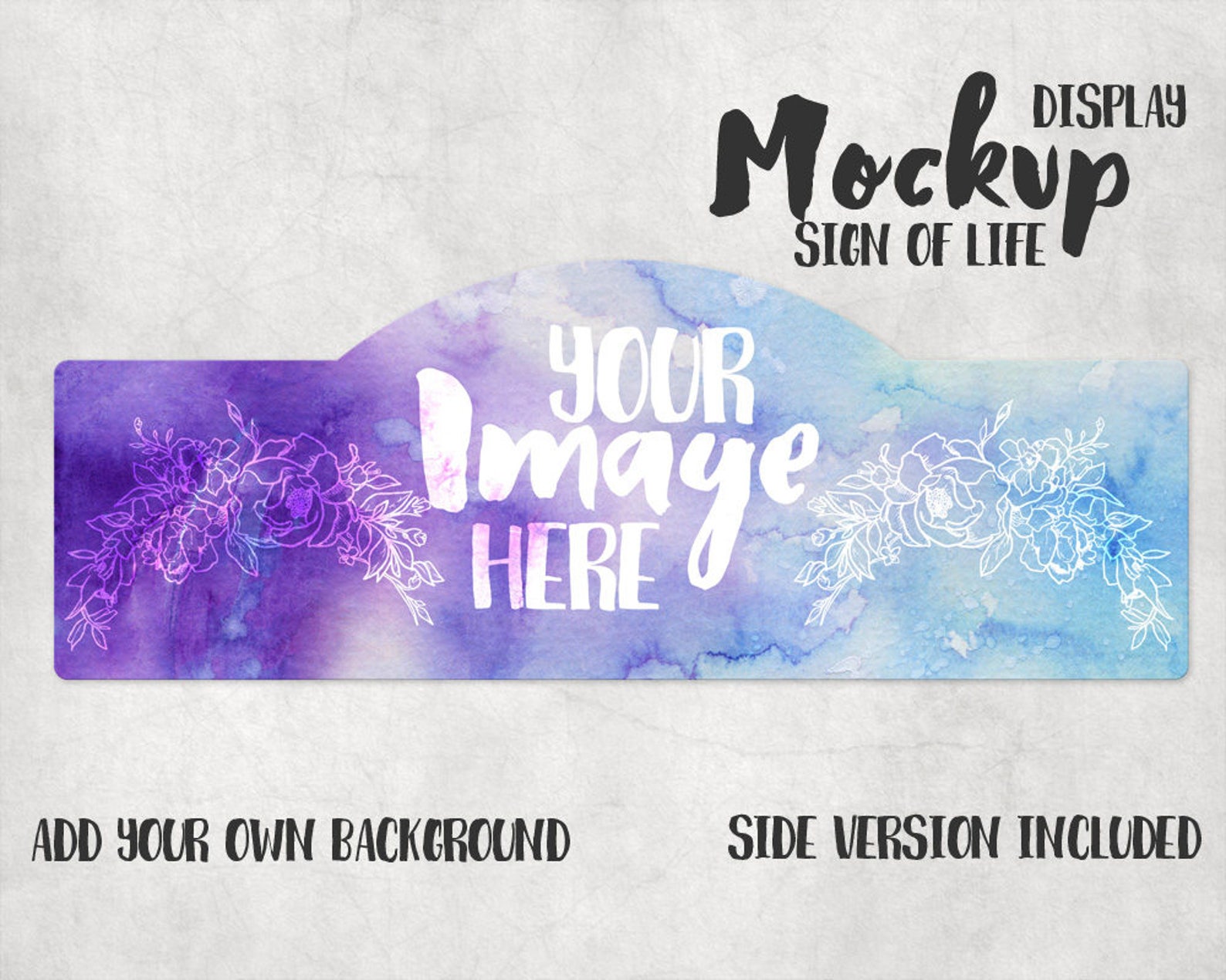 Display Shaped Sign Template Mockup Add Your Own Image and - Etsy