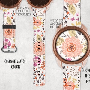 Dye Sublimation Galaxy Watch Band Mockup | Add Your Own Image and ...