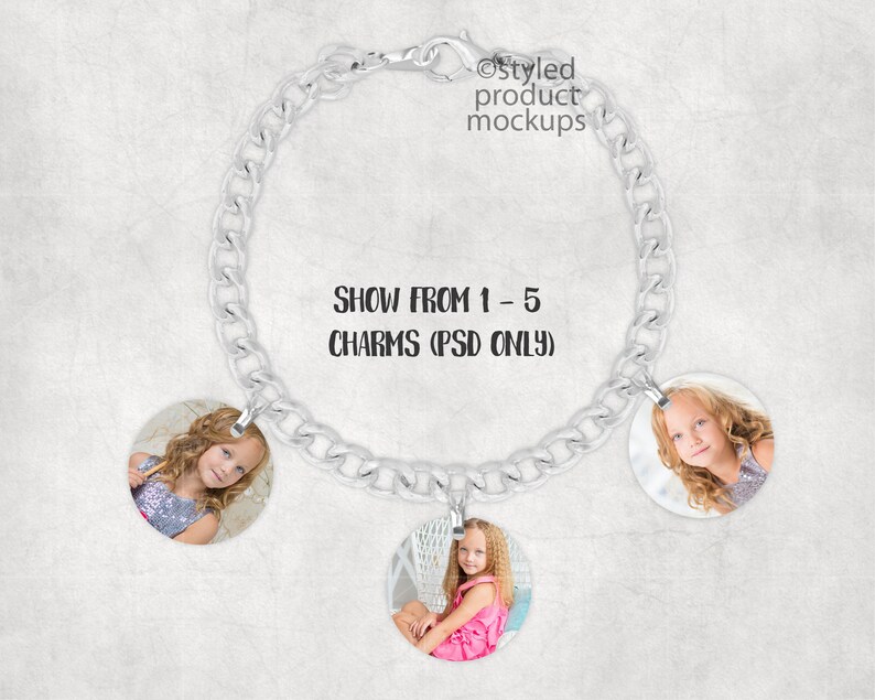 Dye Sublimation Charm Bracelet Mockup | Add Your Own Image and ...