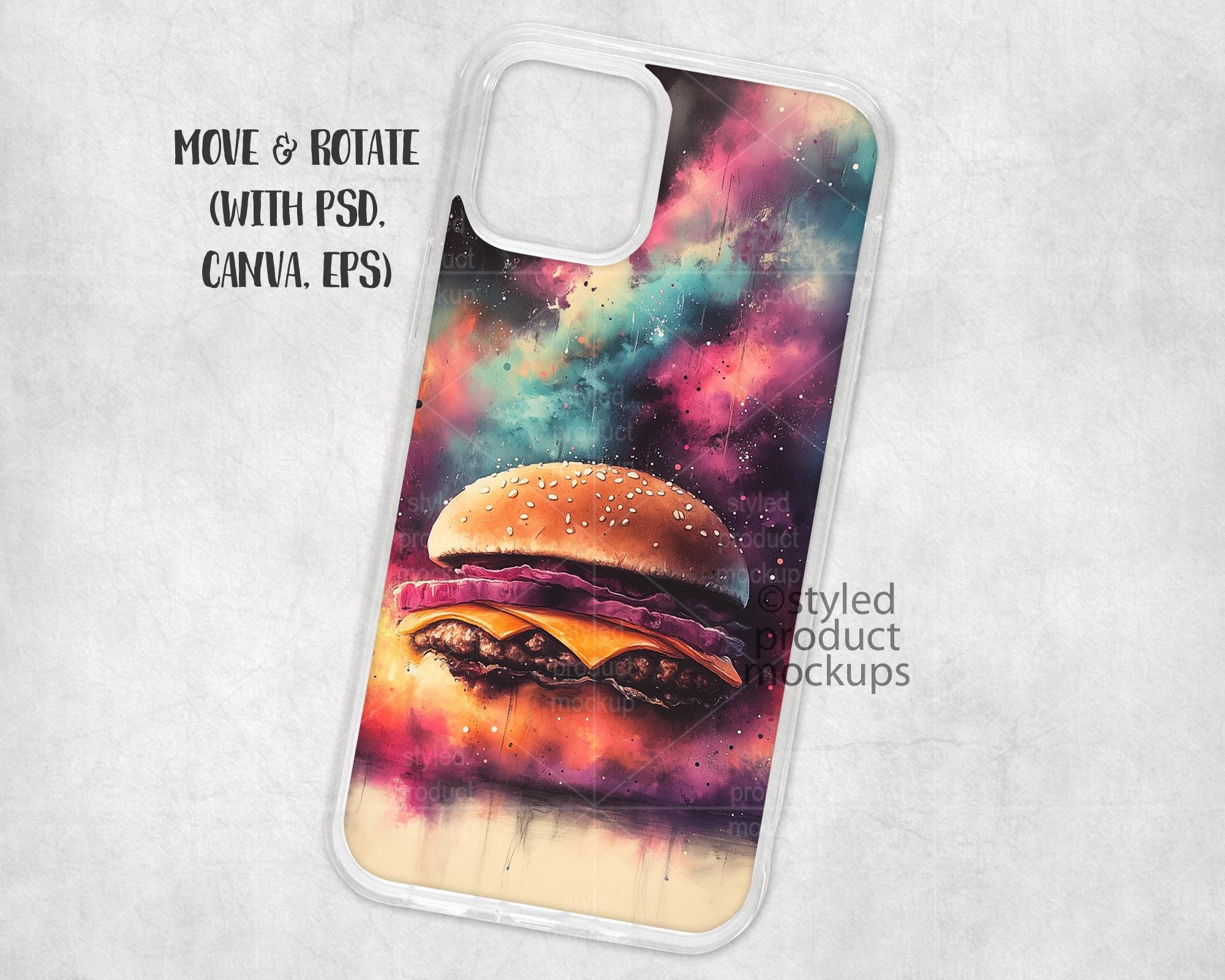 Dye Sublimation Clear Cell Phone 12 Case Mockup | Add Your Own Image ...