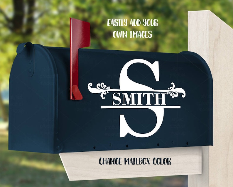 Mailbox Decal Mockup Template Vinyl Mail Box Decal Graphic - Etsy