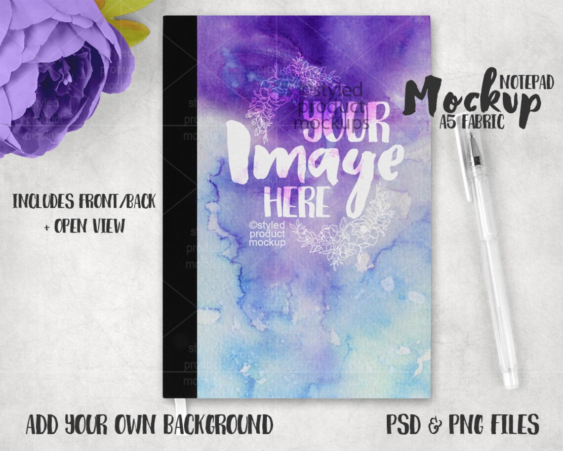 Dye Sublimation A5 Fabric Notebook Template Mockup Add Your - Etsy