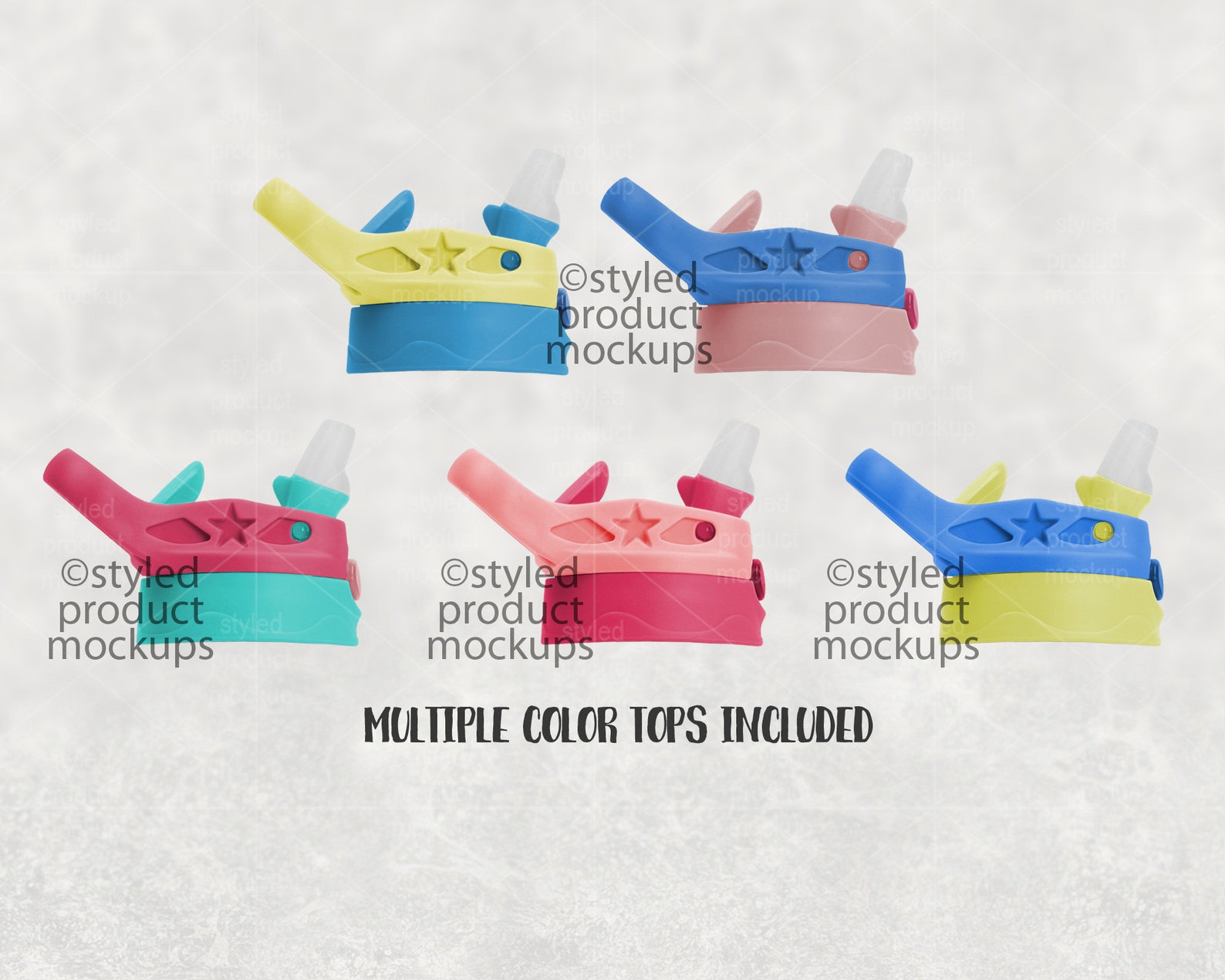 Dye Sublimation Sippy Cup With Two Tone Color Top Mockup Add - Etsy