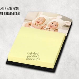Desktop Notepad Holder Mockup Template| Add Your Own Image and ...