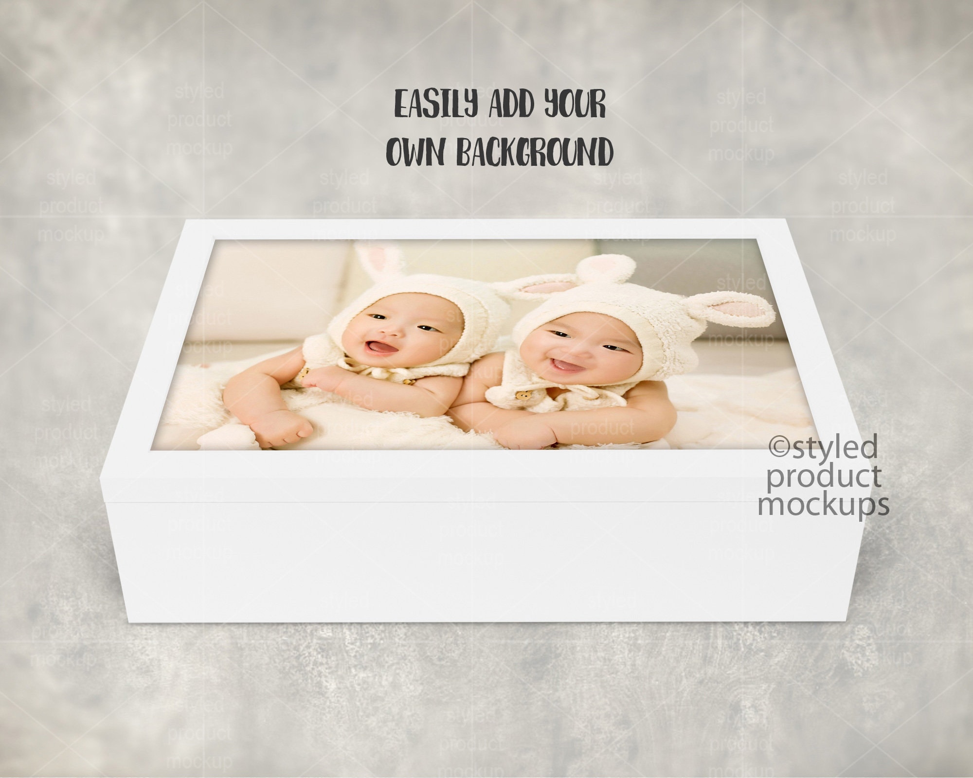 Dye Sublimation White Coated Wood Keepsake Box Mockup Add - Etsy
