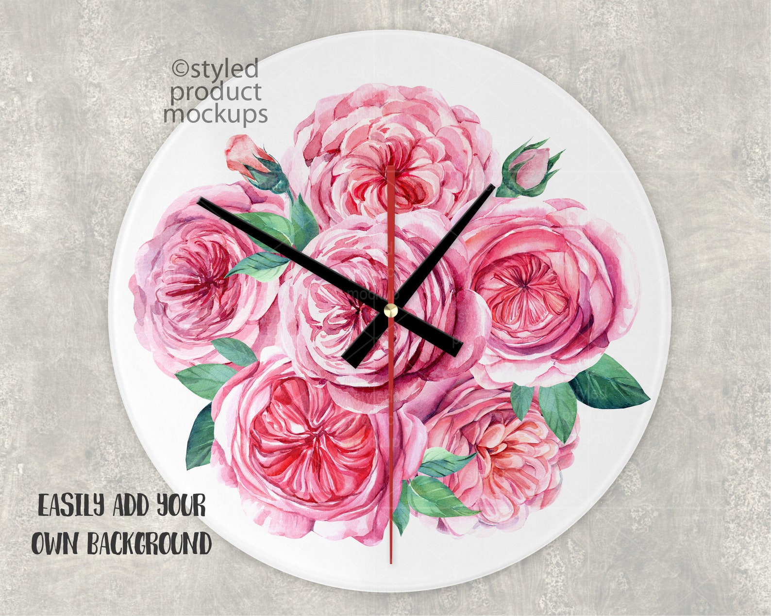 Dye Sublimation Round Glass Clock Mockup Add Your Own Image - Etsy ...