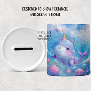 Dye Sublimation Ceramic Coin Bank Mockup | Add Your Own Image and ...