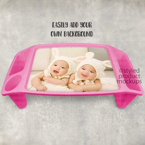 Plastic Lap Tray Mockup Angled View | Learning Tray Mockup | Add Your ...